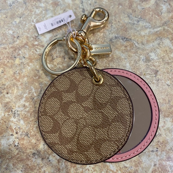 Coach | Accessories | Coach Mirror Bag Charm In Signature C Canvas ...